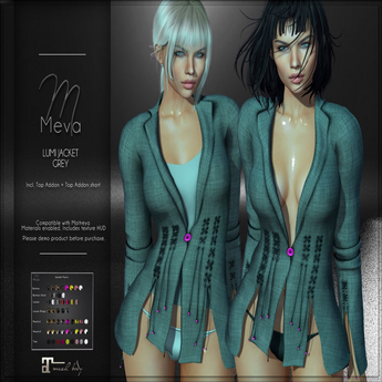 Second Life Marketplace - Meva Lumi Jacket Grey Box